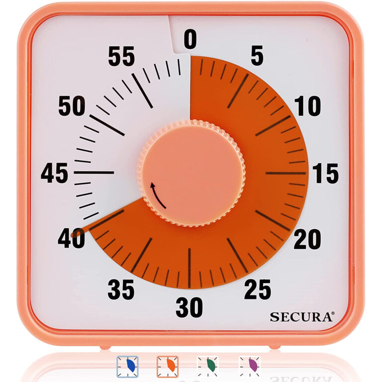 Secura 7.5 Inch Visual Timer, 60 Minute Visual Oversize Countdown Timer ...