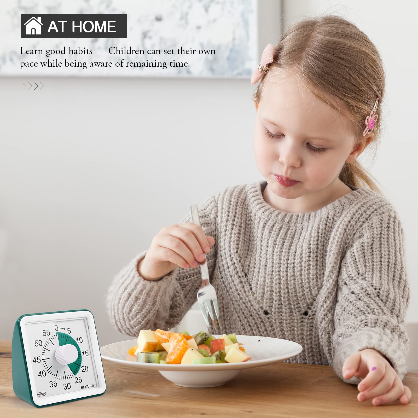 Secura 60-Minute Visual Timer, Classroom Timer, Countdown Timer for ...