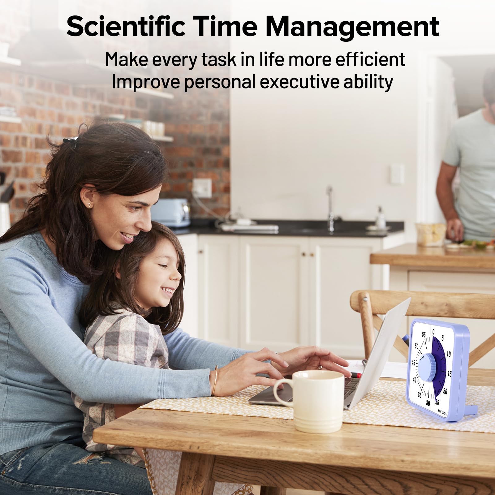 Secura 7.5 Inch Visual Timer, 60 Minute Oversize Visual Countdown Timer ...
