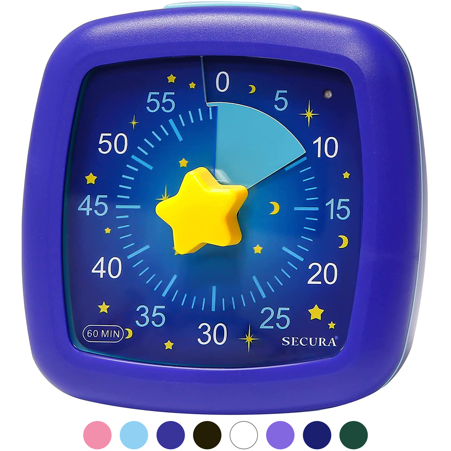 Secura 60-Minute Visual Timer, Silent Study Timer for Kids and Adults ... Secura 60-Minute Visual Timer, Silent Study Timer for Kids and Adults ...