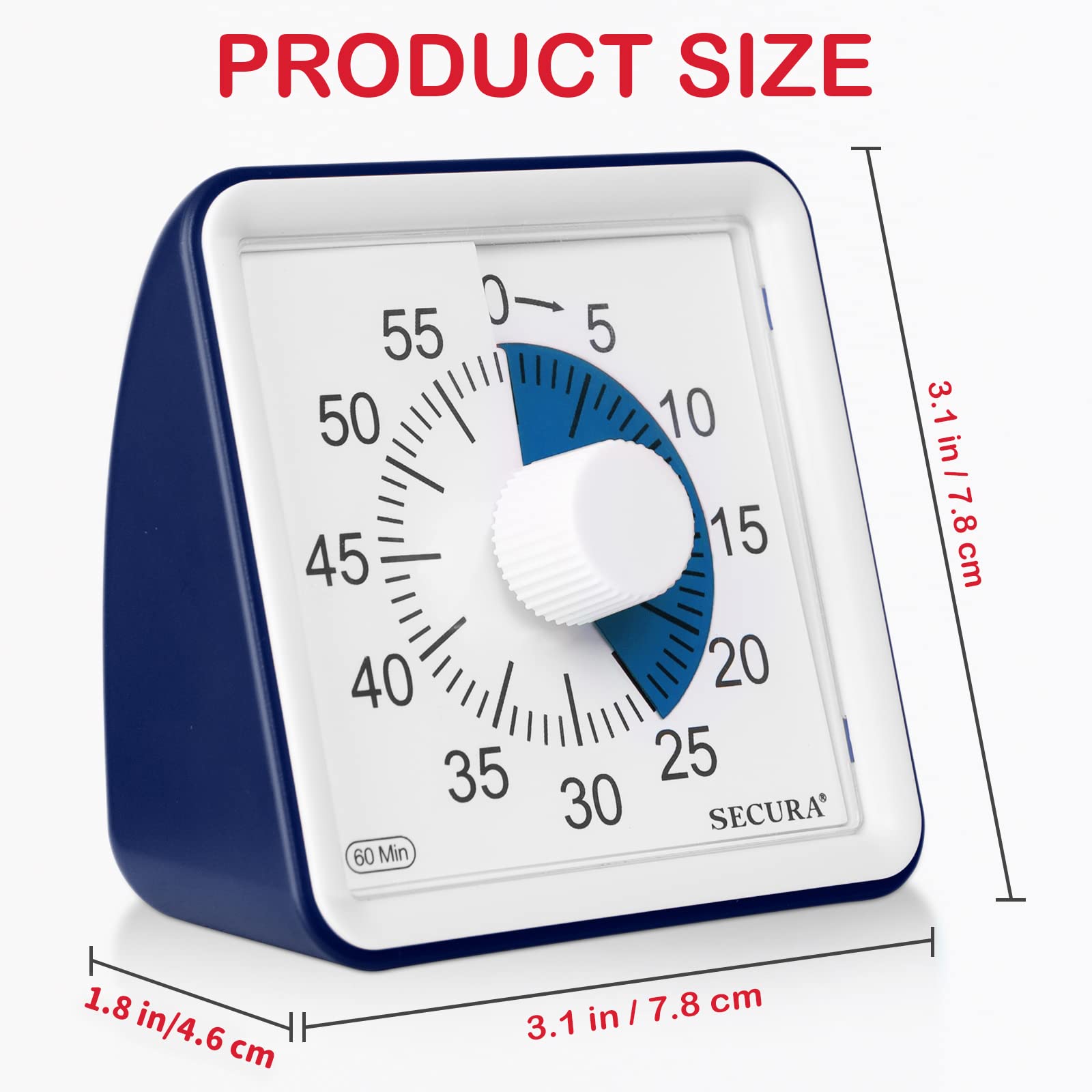 Secura 60-Minute Visual Timer, Classroom Timer, Countdown Timer for ...