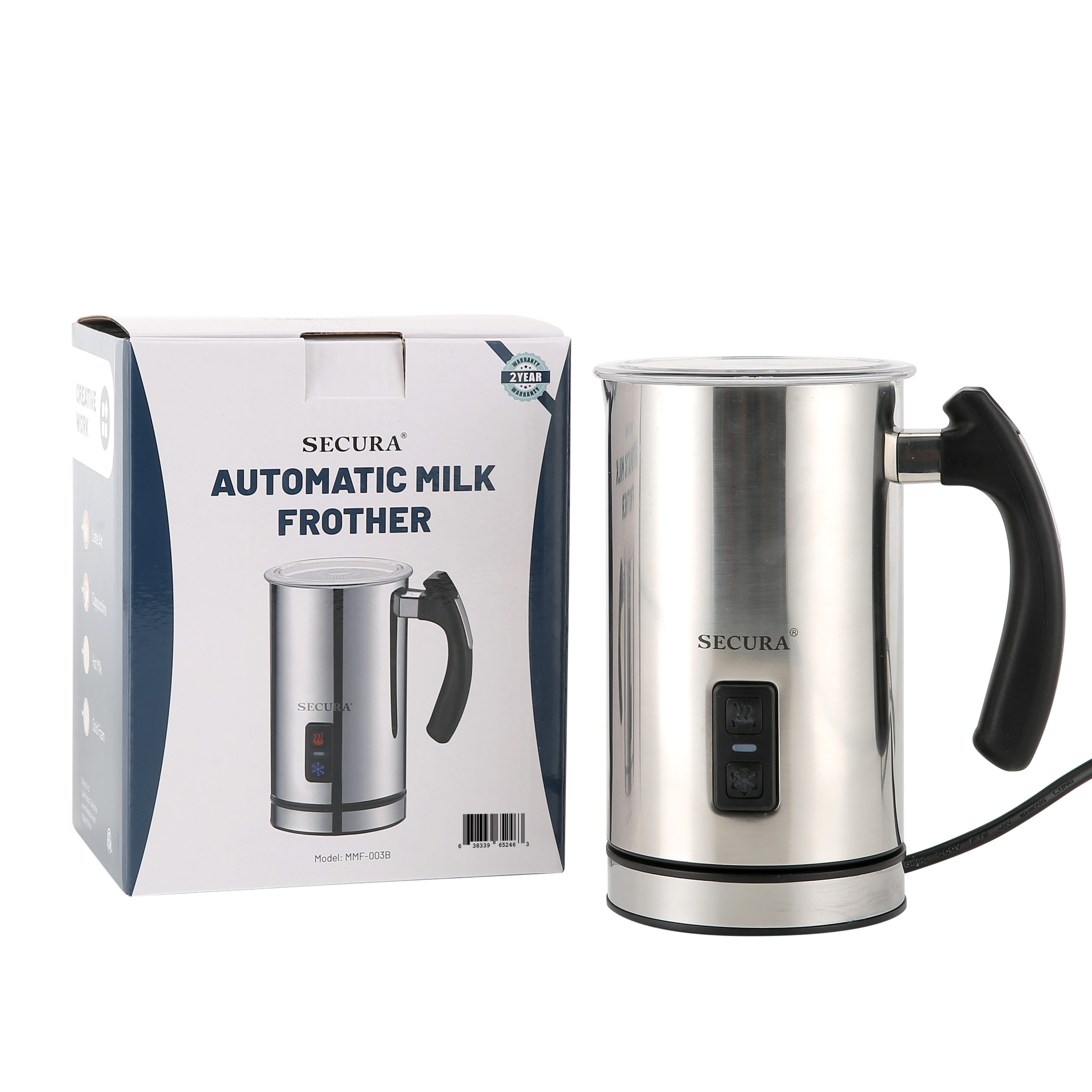 Secura Electric Milk Frother, Automatic Milk Steamer Warm or Cold Foam ...