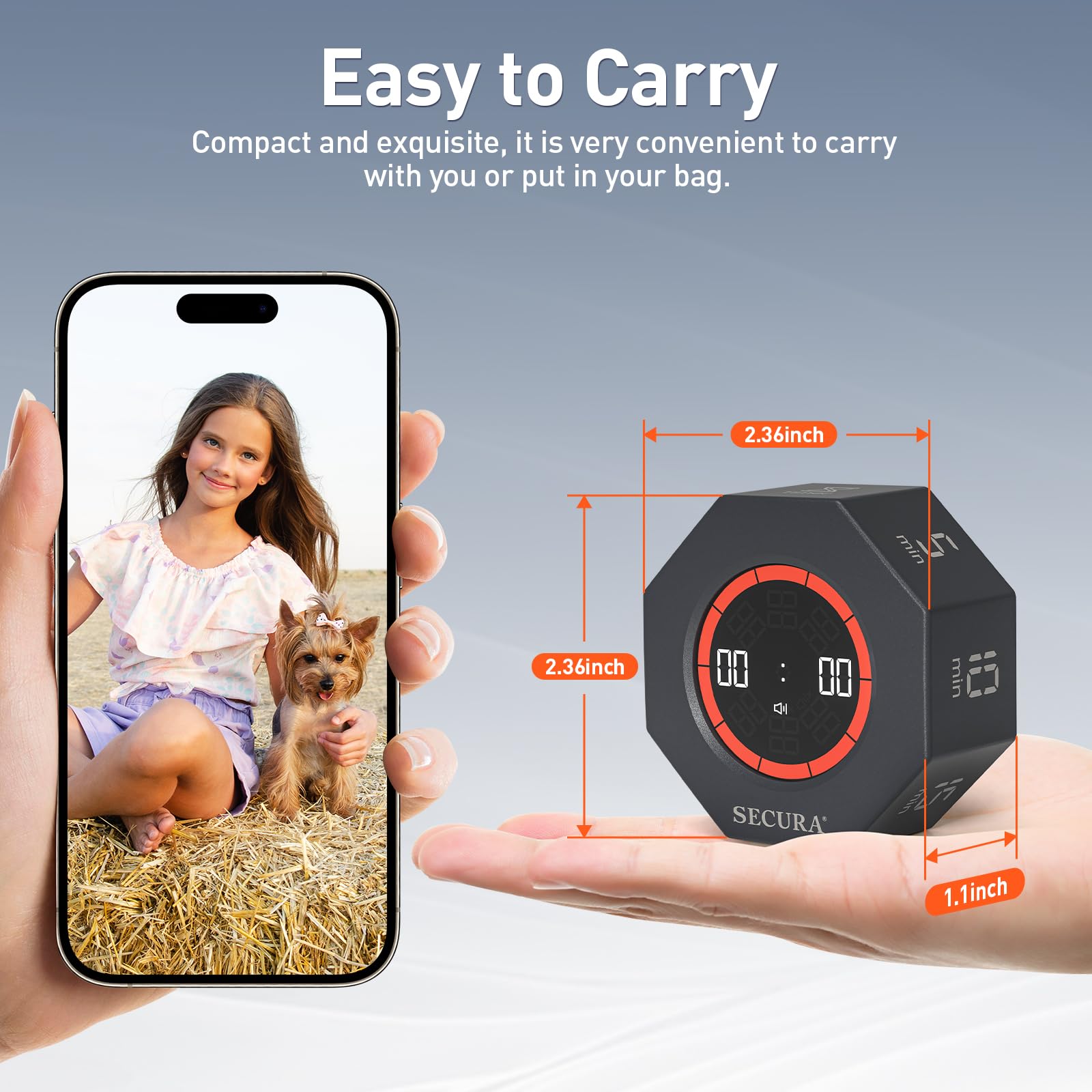 Secura Pomodoro Timer, Rotating Cube Time Tracker, Flip Gravity Sensor ...